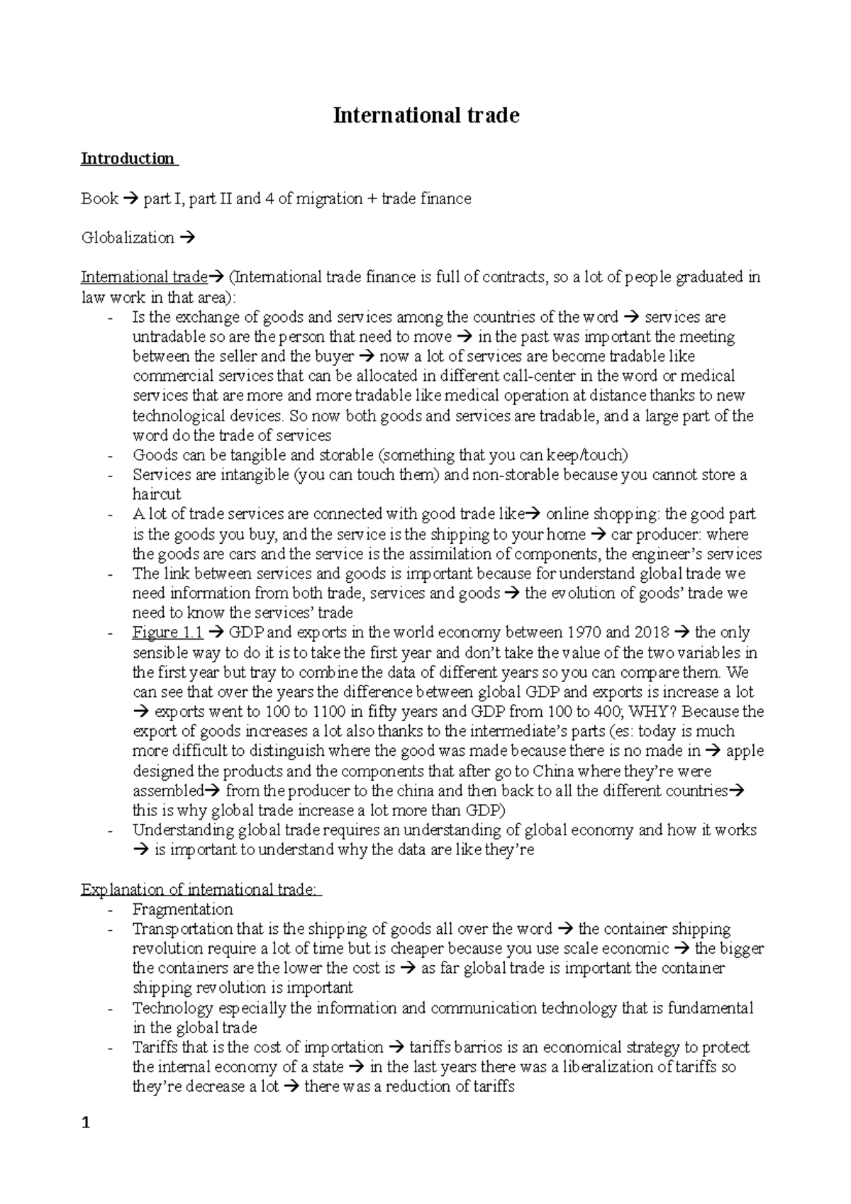 Appunti International trade - International trade Introduction Book ...