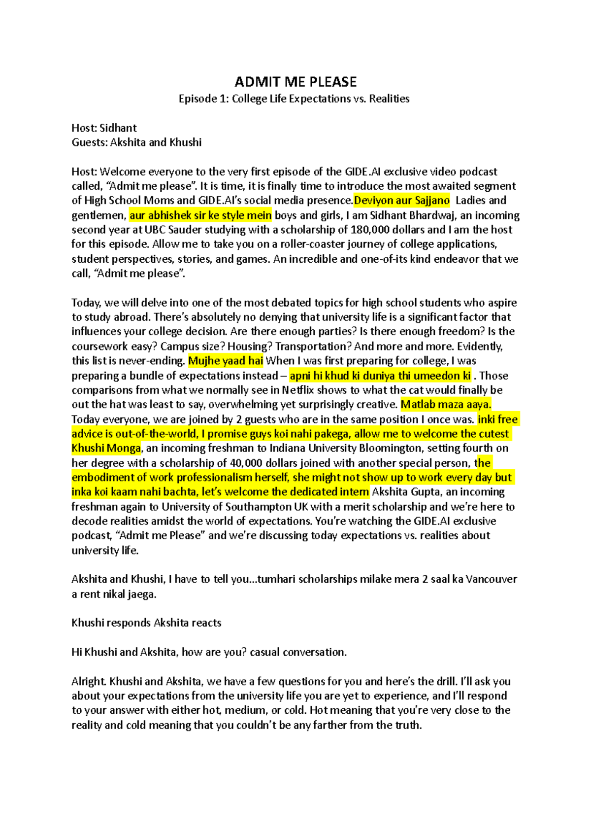 script script script - ADMIT ME PLEASE Episode 1: College Life ...