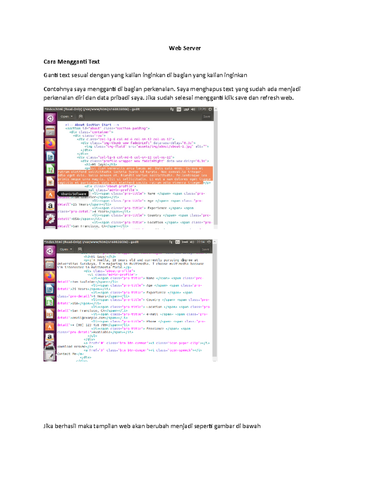 Web Server - Web Server Cara Mengganti Text Ganti text sesuai dengan ...