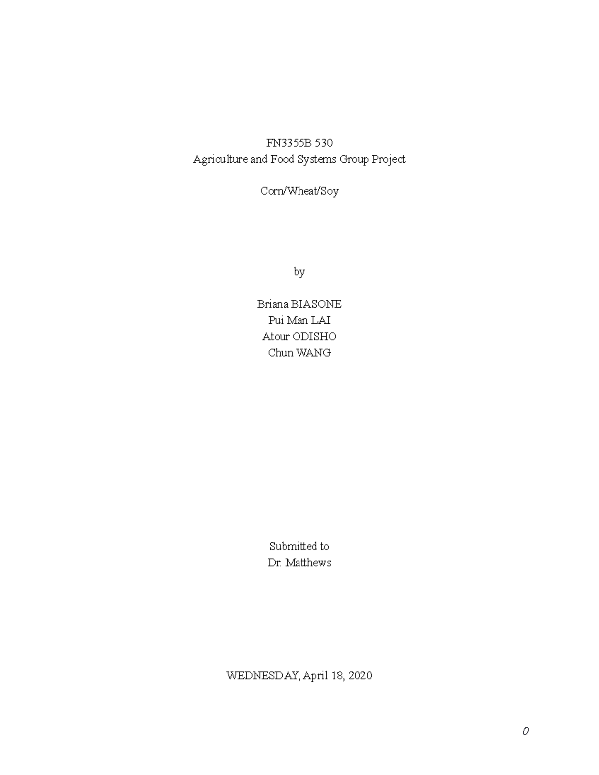 3355 Group Project - shelter - FN3355B 530 Agriculture and Food Systems ...