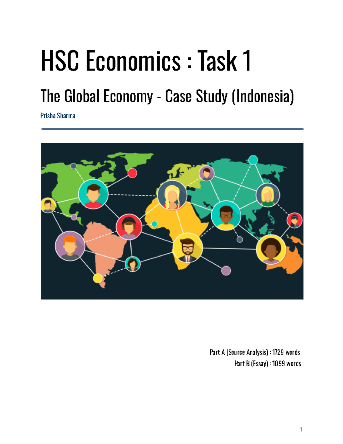HSC Economics Task 1 - 30 30 - HSC Economics : Task 1 The Global ...