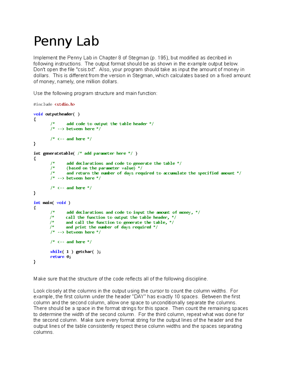 Penny LAB final 1 submission - Penny Lab Implement the Penny Lab in ...