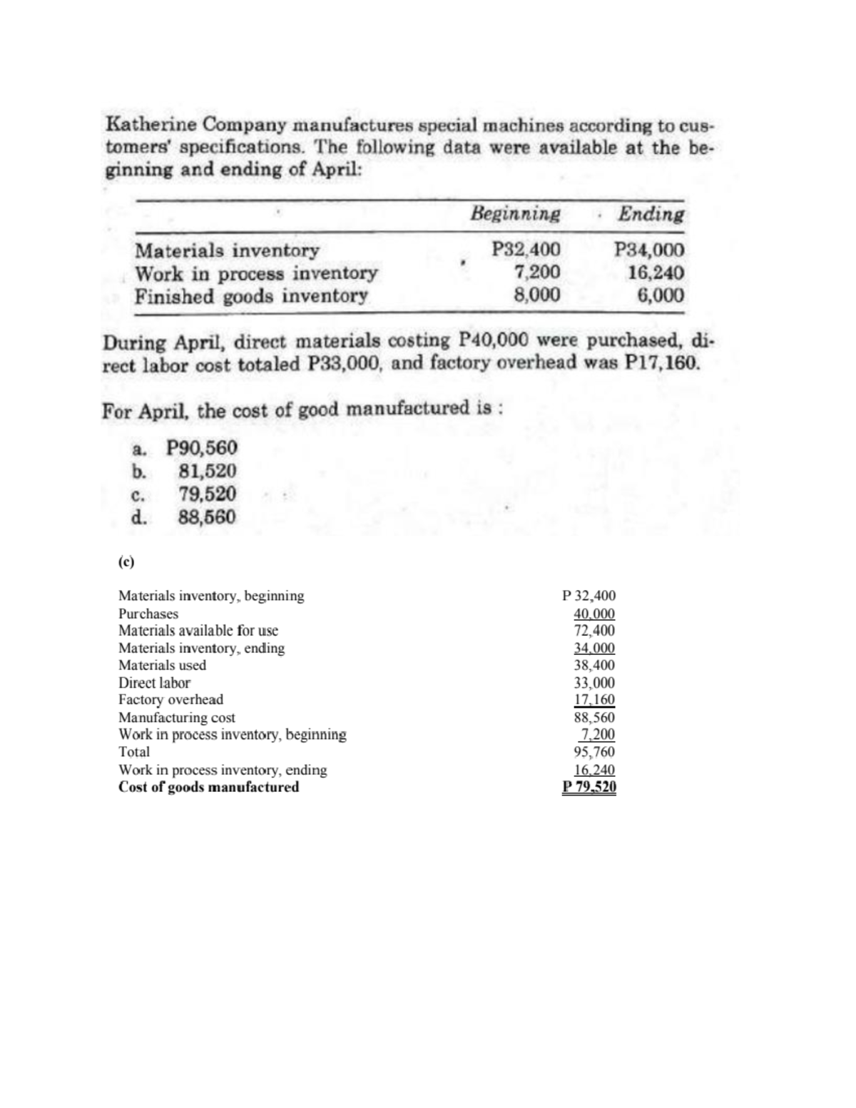 C3 - Cost Accounting - Bs Accountancy - Studocu