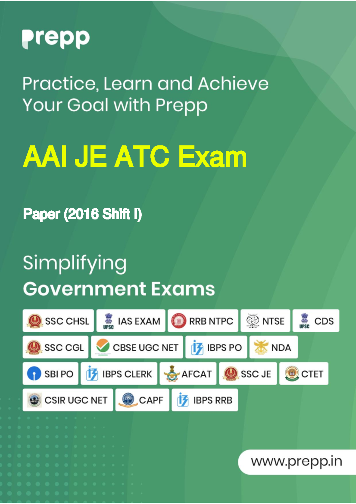 ATC-2016 - Abc - AAI JE ATC Exam Paper ( 2016 Shift I) Candidate Name ...
