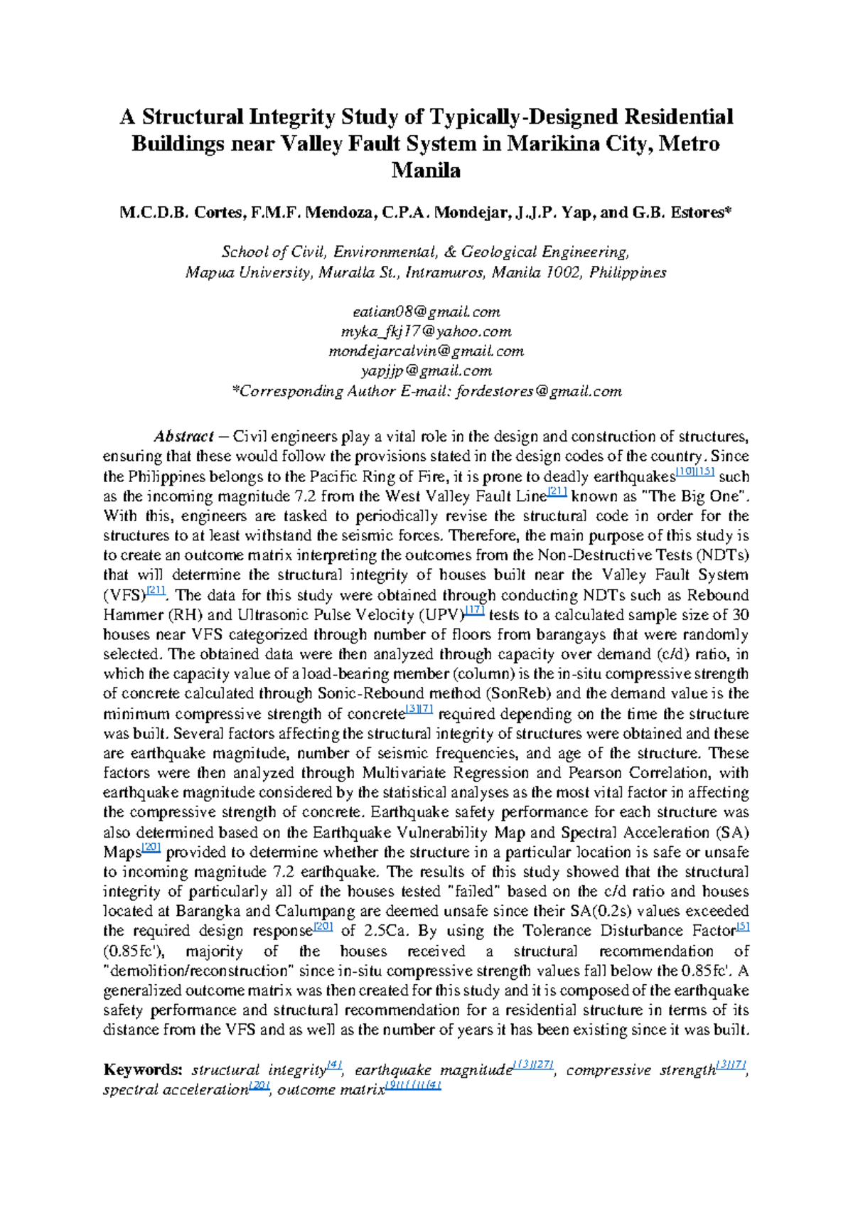 A Structural Integrity Study of Typicall - A Structural Integrity Study ...