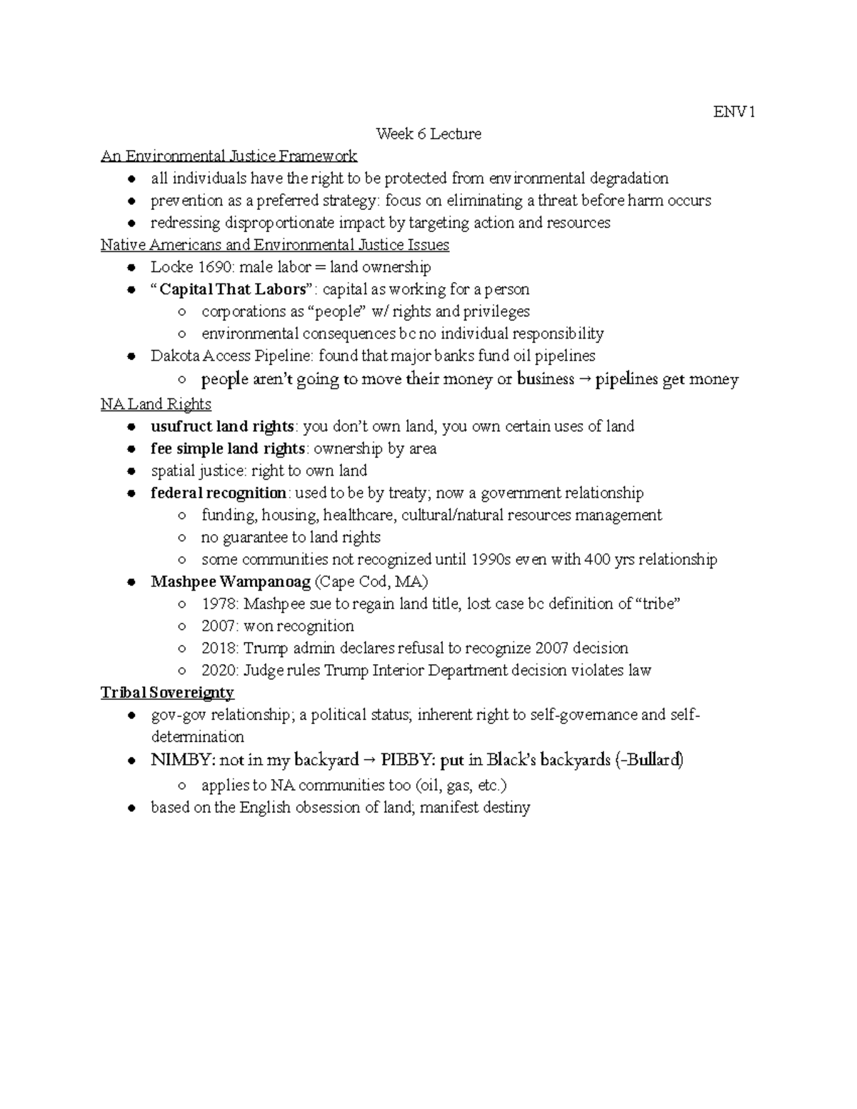Week 6 Notes Love Canal 1 & 2, How Cities Change Rivers - ENV Week 6 ...