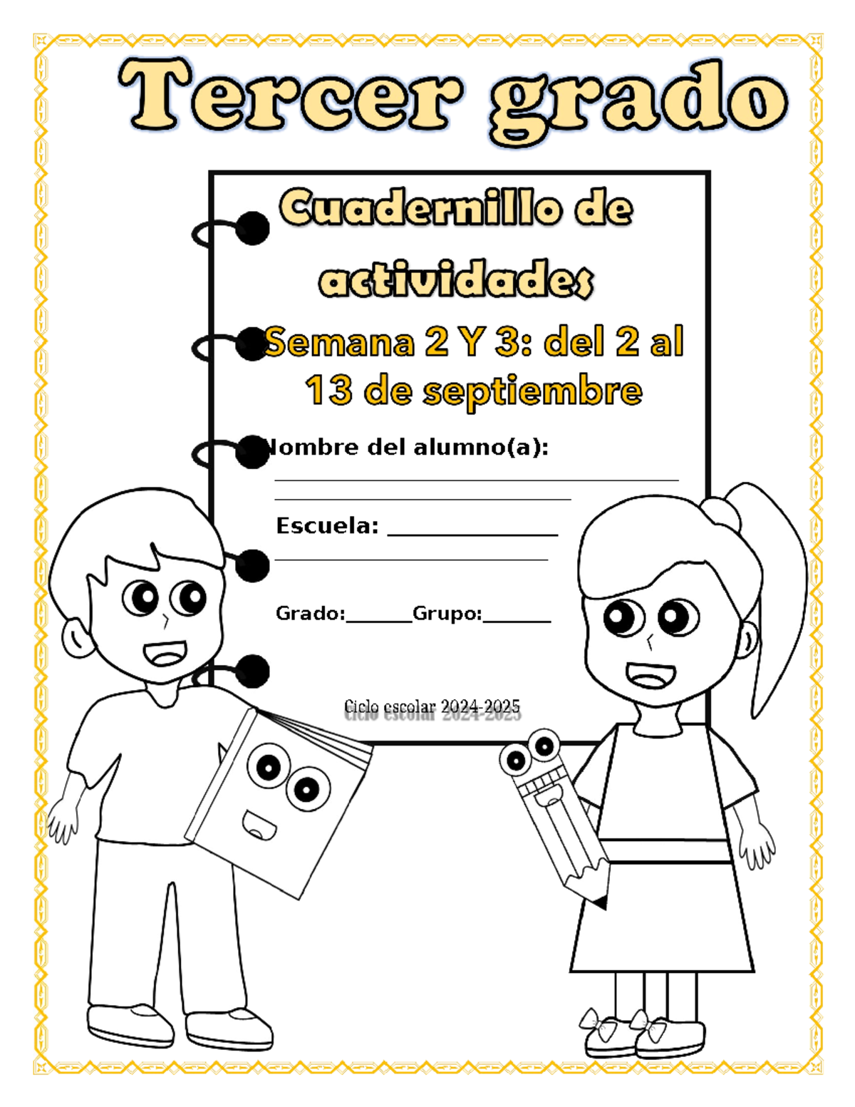 3° s2 y 3 Cuadernillo de actividades (anexos) Profa Kempis - Nombre del alumno(a): Escuela ...