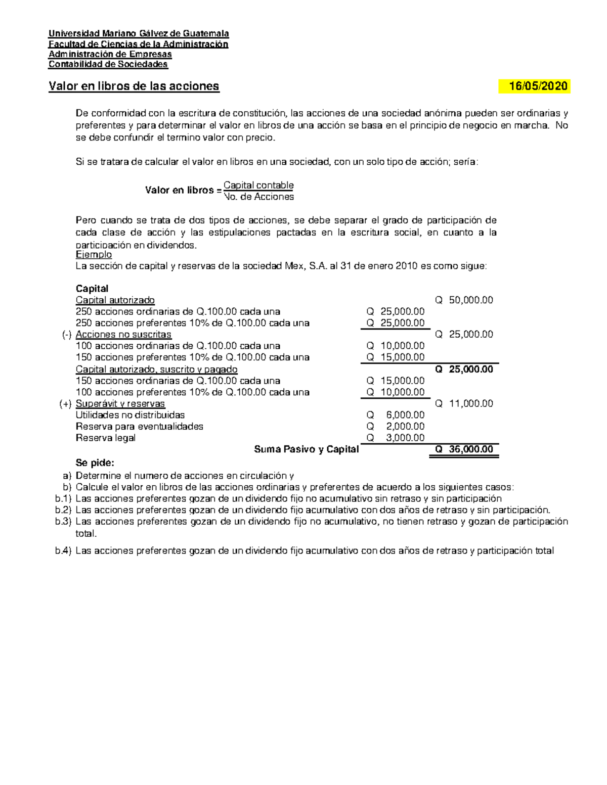 Cont Soc Clase No. 13 16-05-2020 - Universidad Mariano Gálvez de ...