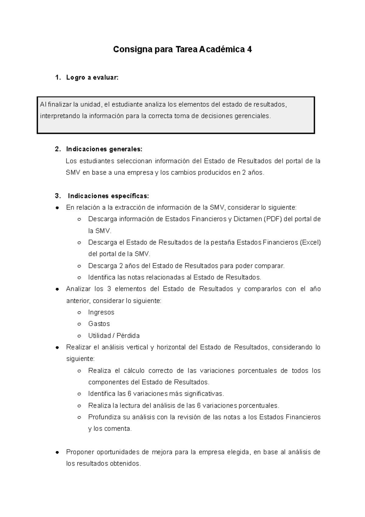 GC AD15 Consigna TA4 22C1M - Consigna para Tarea Académica 4 1. Logro a evaluar: Al finalizar la ...