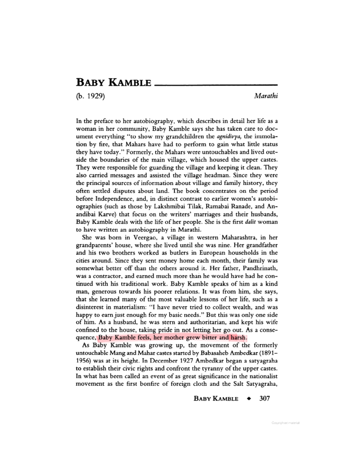 1.1.Baby Kamble, ‘Our Wretched Lives’ - Technical English II - Studocu