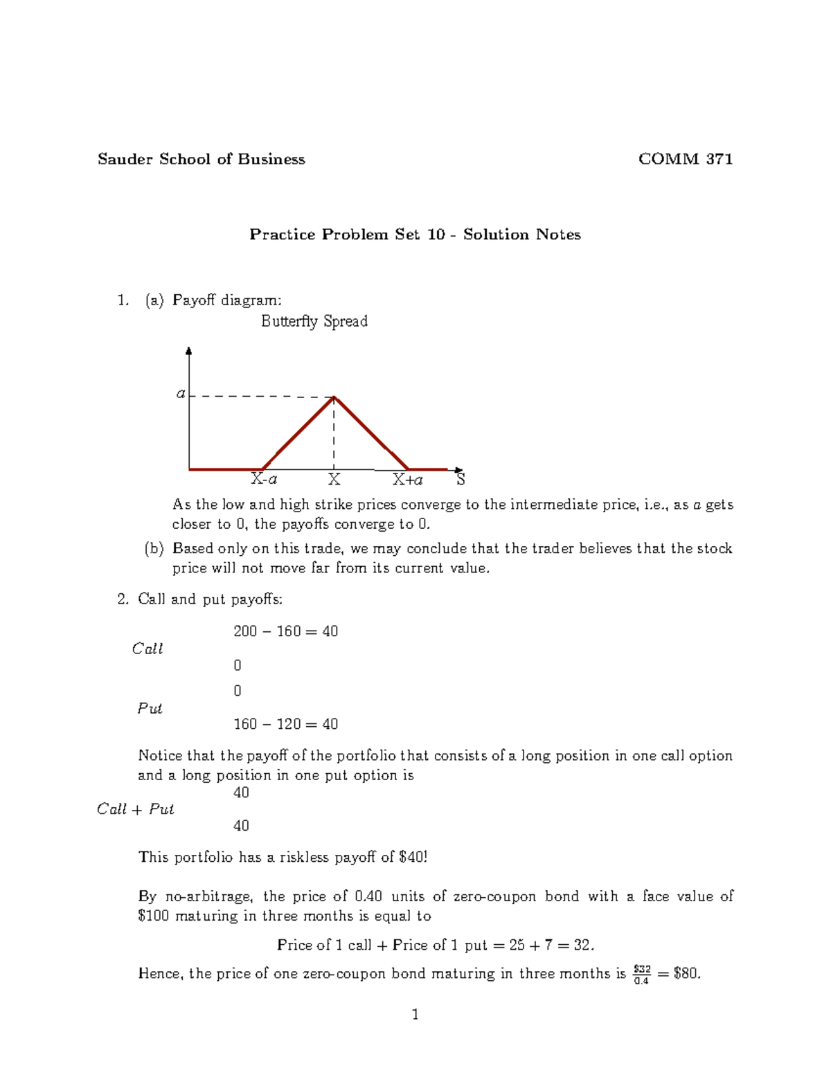 COMM371 PPS10 Solution - Sauder School of Business COMM 371 Practice ...