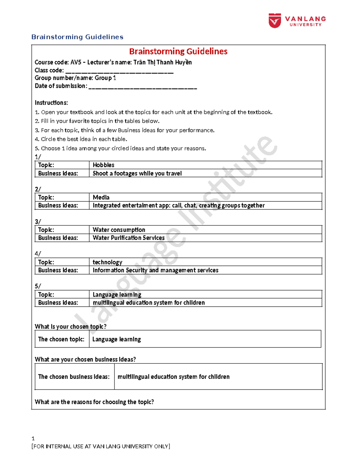 AV5 13 Group 1 phase 2 - asdhjkl;' - Brainstorming Guidelines ...