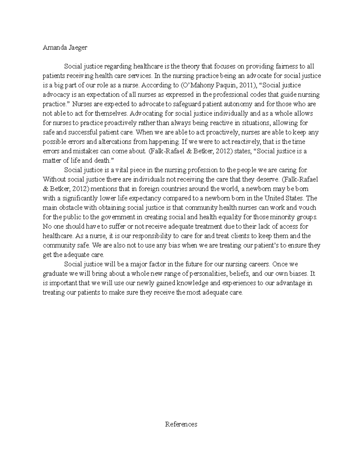 Social Justice - study guide - Amanda Jaeger Social justice regarding ...