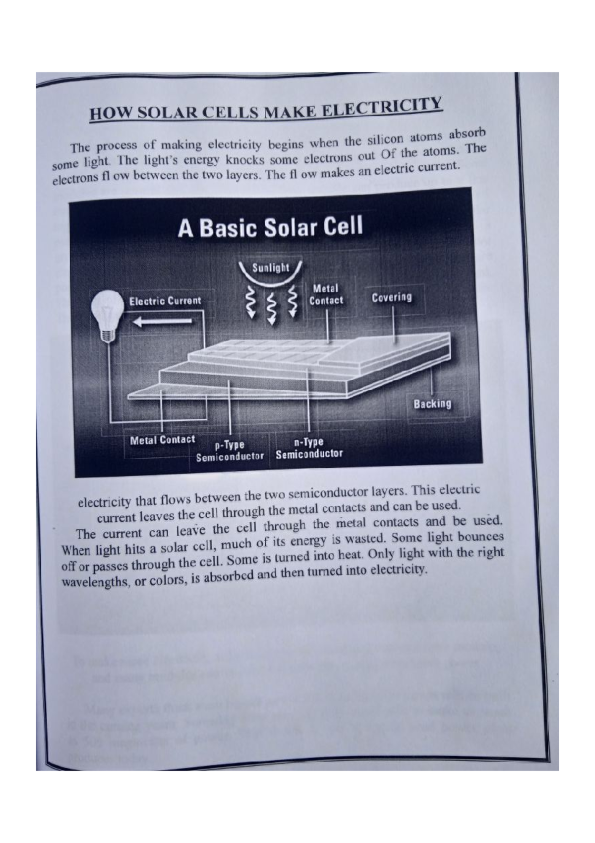 How Solar Cells Make Electricity ;Basics - Basic electronics - Studocu