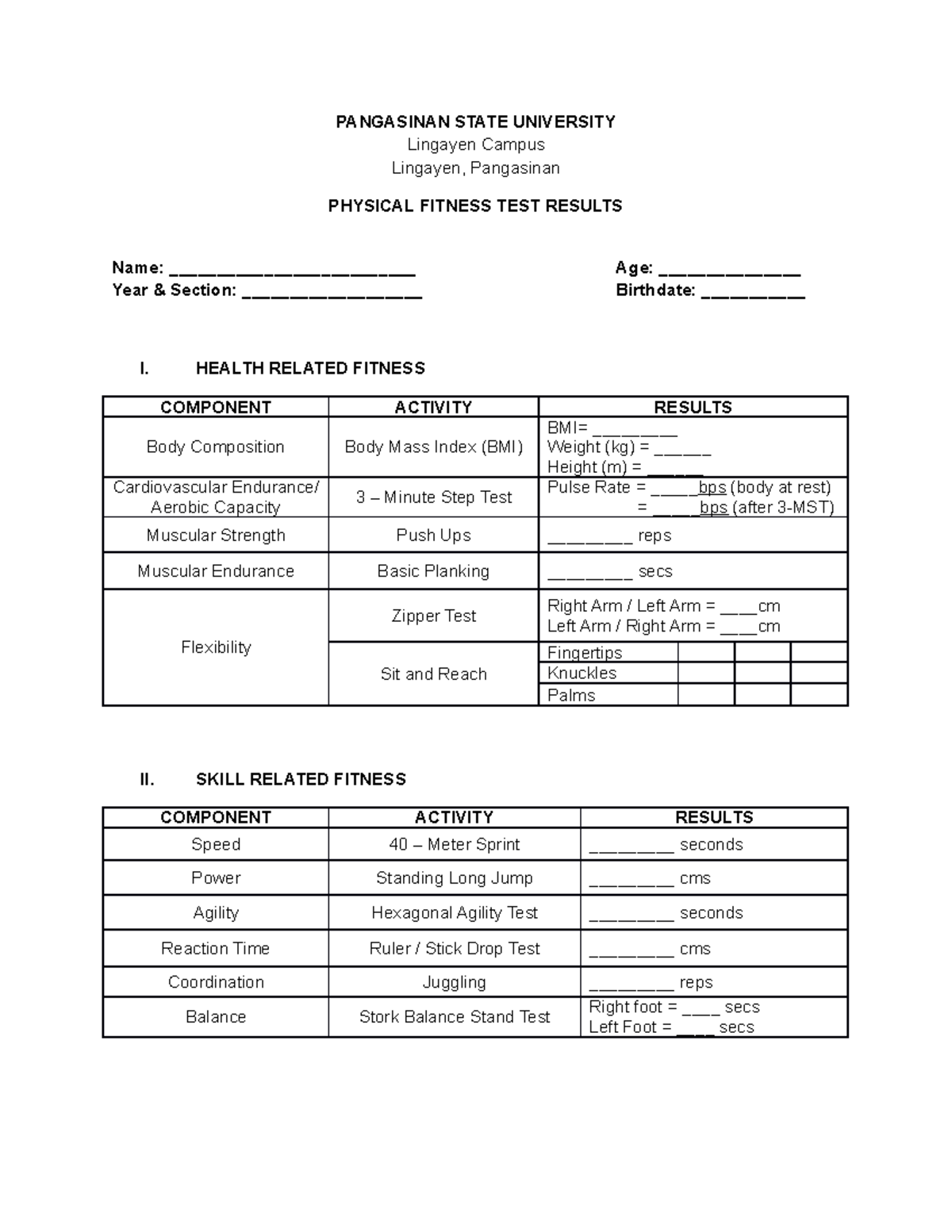 PFT-Result - TAX - PANGASINAN STATE UNIVERSITY Lingayen Campus Lingayen ...