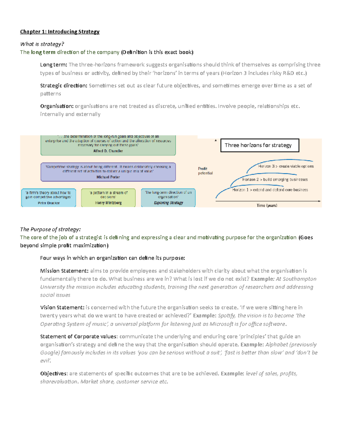 Chapter 1 - Resumé Exploring Strategy - Chapter 1: Introducing Strategy ...