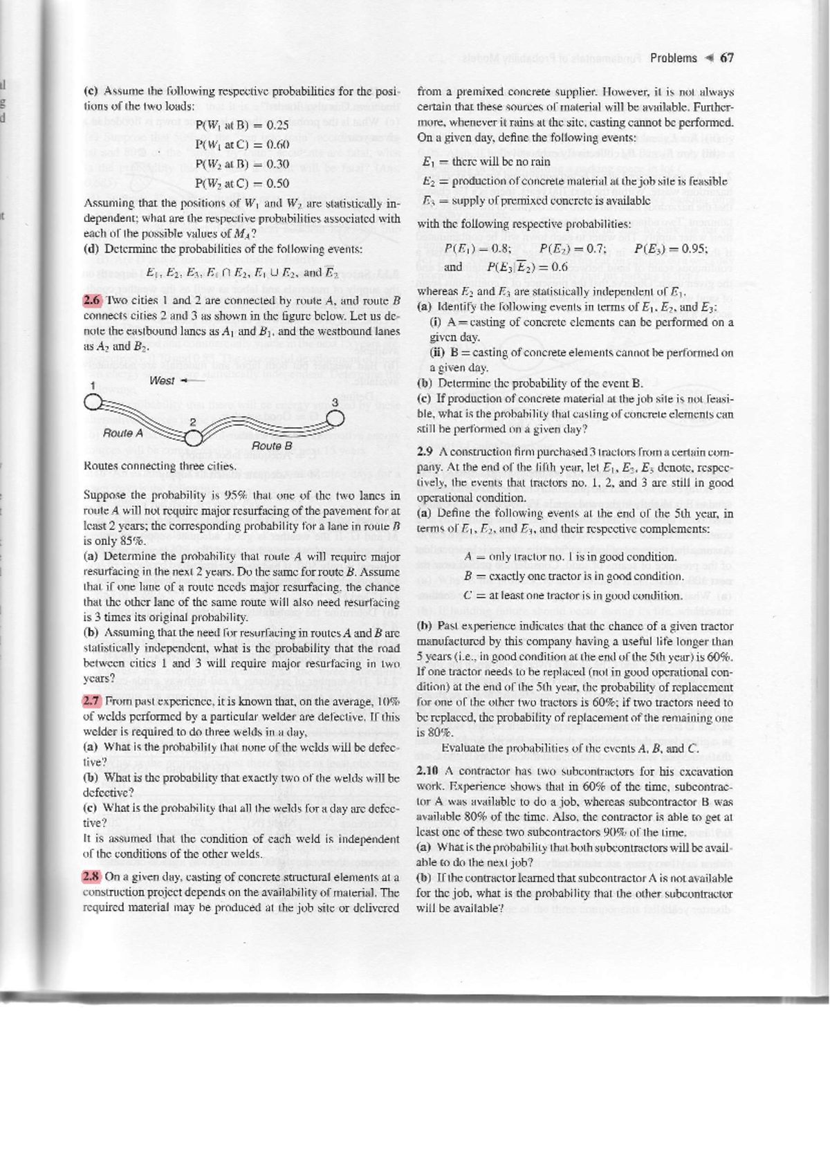 Extra problems for practice (Ang & Tang texbook, not all are relevant ...