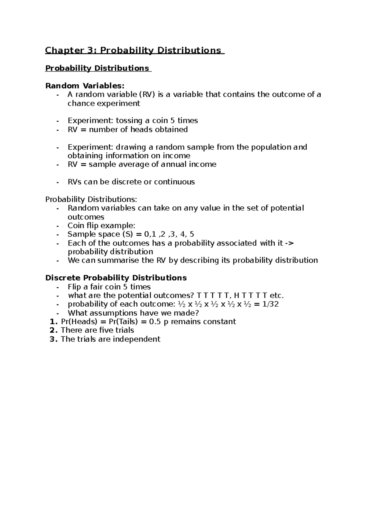 Topic 2 Probability Distribution - Chapter 3: Probability Distributions ...