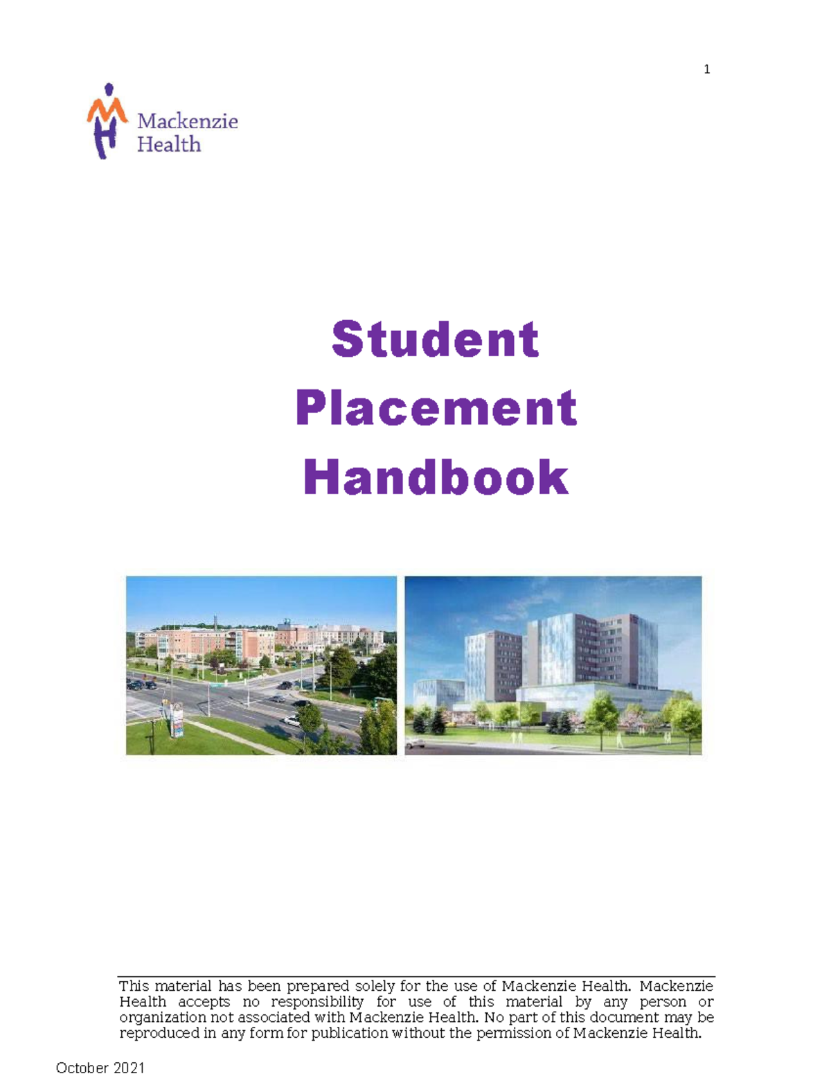 Student Handbook (October 2021) - Student Placement Handbook This ...