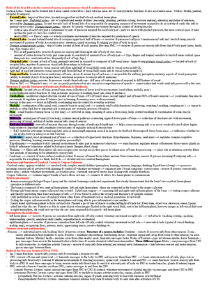 Unit 2 Psych Revision - notes - UNIT 2 – PSYCHOLOGY SENSATION ...