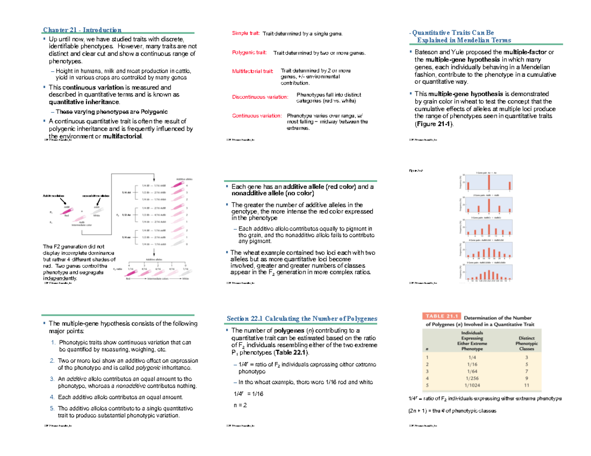 Bio 303 Chptr 21 - Compatibility Mode - BIO 303 - General Genetics ...