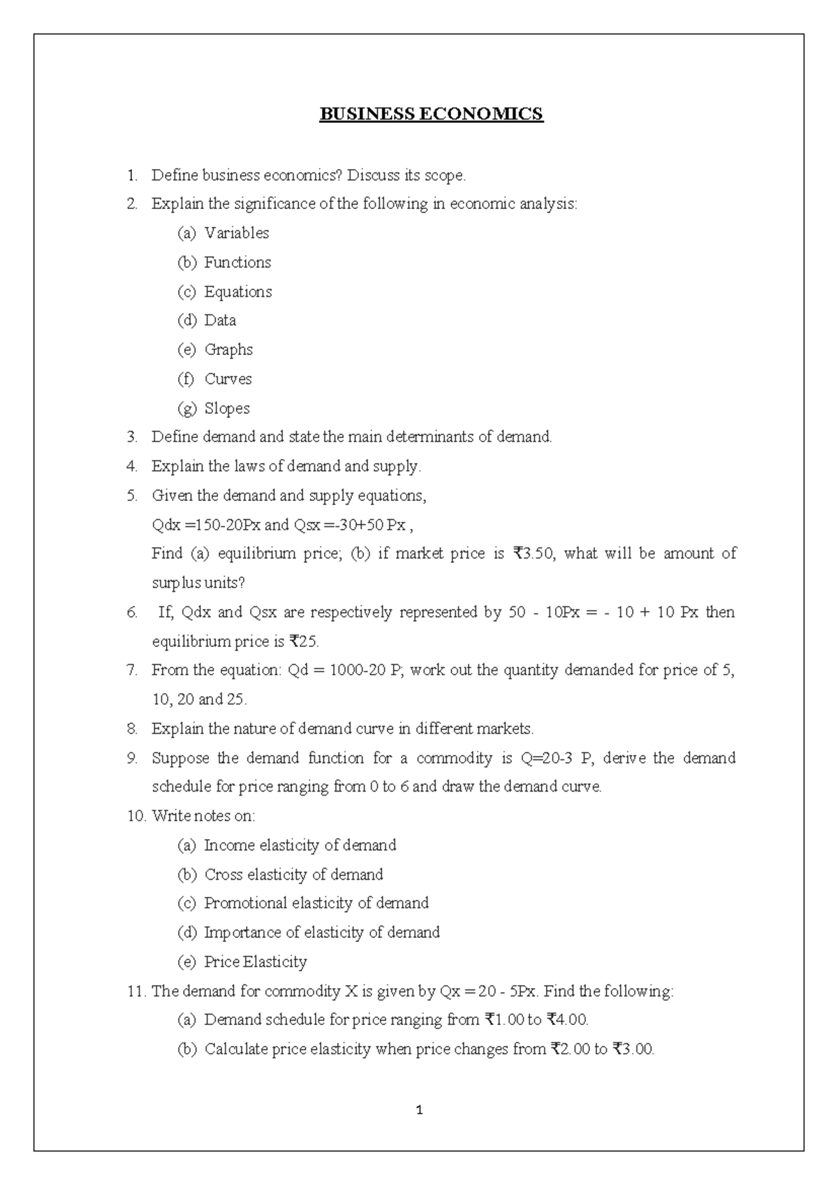 Define business economics - BUSINESS ECONOMICS Define business ...
