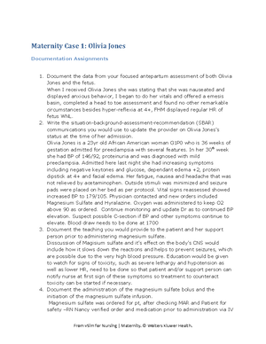 Ariel Barkley Documentation Questions - Maternity Case 6: Ariel Barkley ...