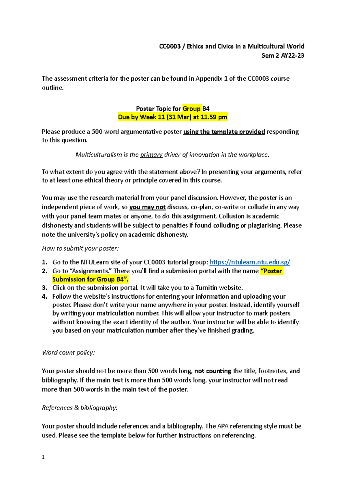 B4 Poster Topic - bsssss - CC0003 / Ethics and Civics in a ...