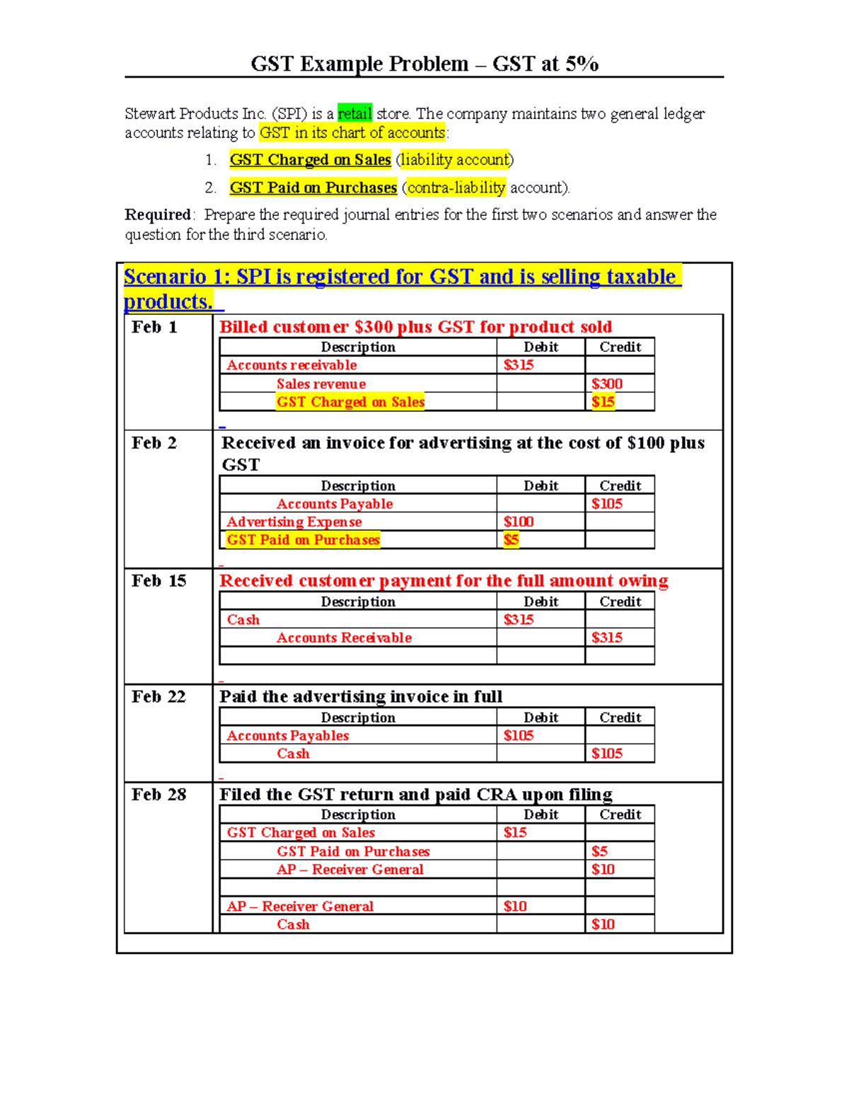 Chapter 2 - GST Example Problem Solution - GST Example Problem – GST at ...