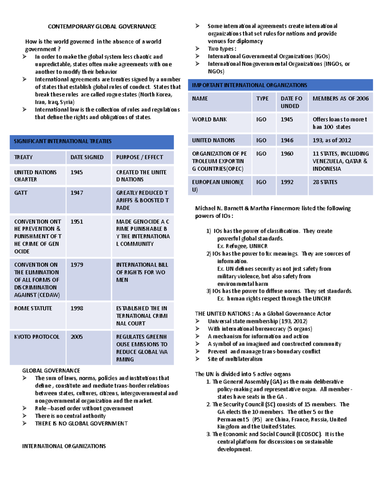 Contemporary- Global- Governance - CONTEMPORARY GLOBAL GOVERNANCE How ...