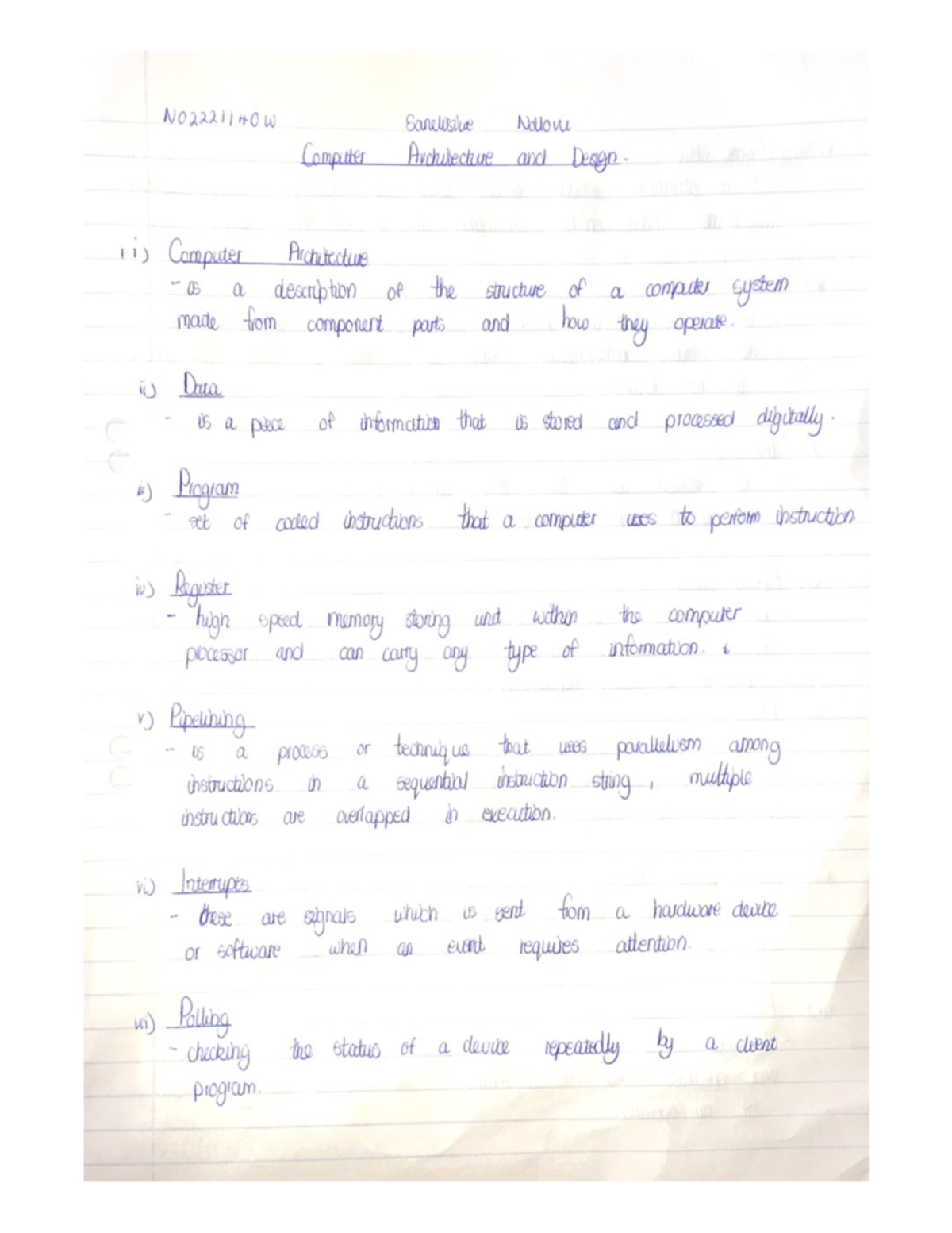 Architecture Definitions - Computer science - Studocu