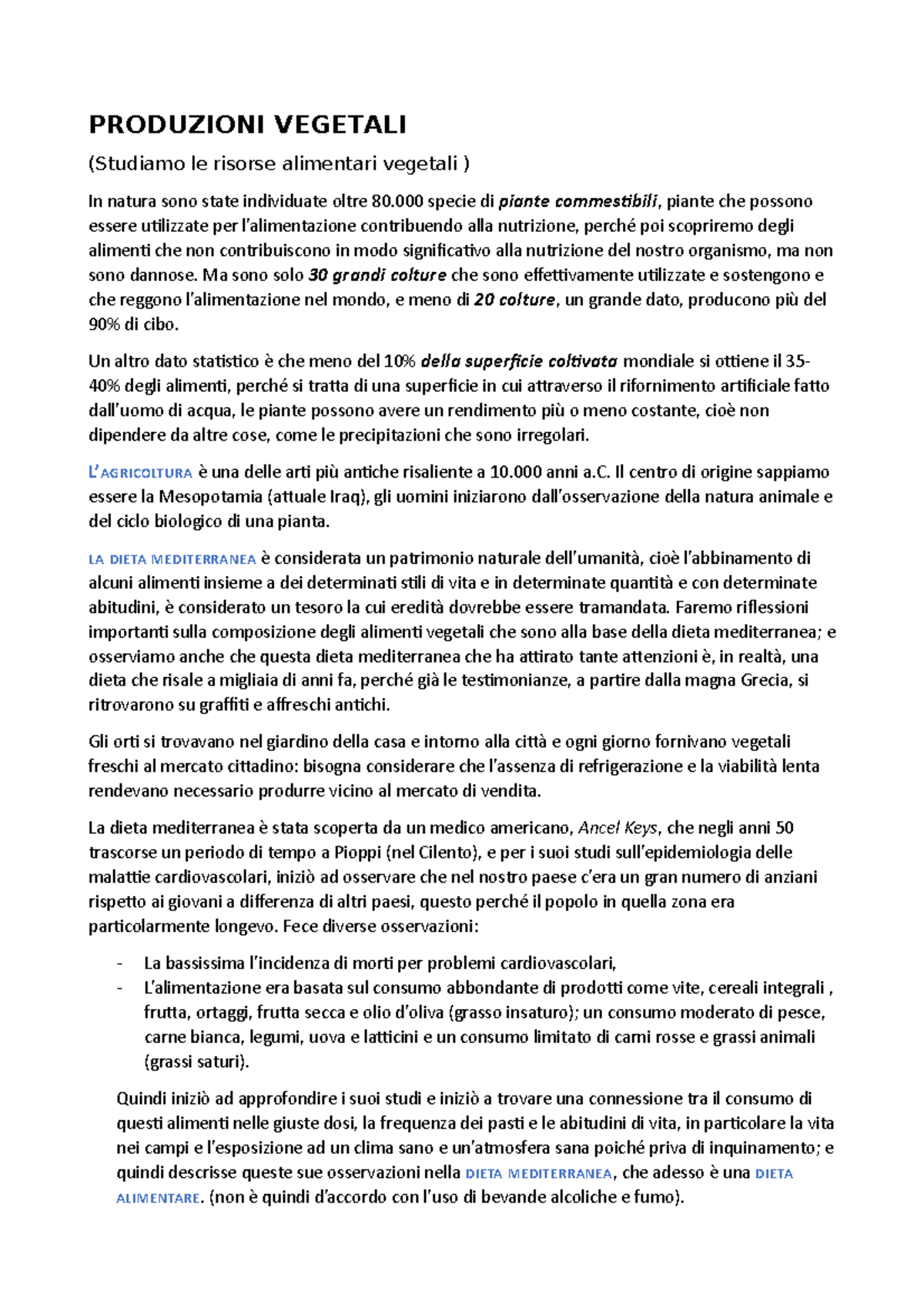 Lezione 07-03 Produzioni Vegetali - PRODUZIONI VEGETALI (Studiamo le ...