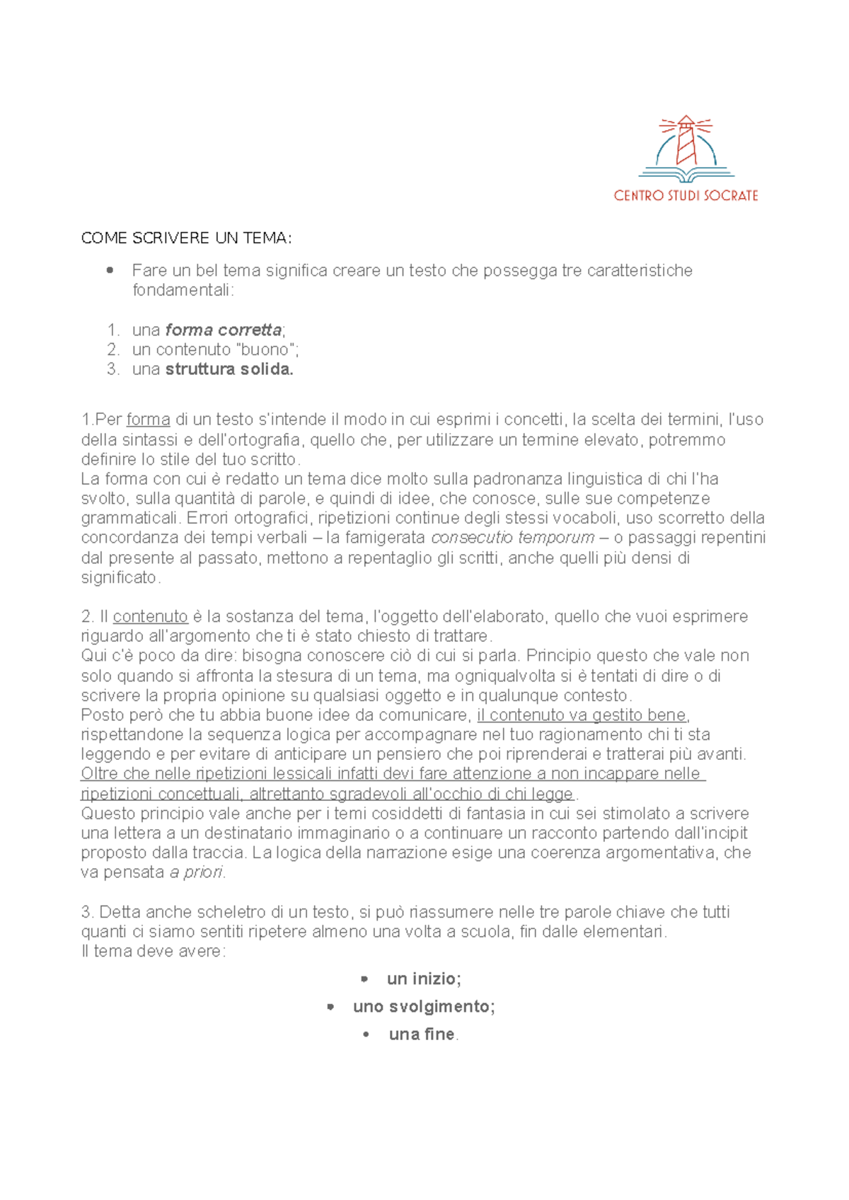 COME Scrivere UN TEMA - COME SCRIVERE UN TEMA: Fare un bel tema ...