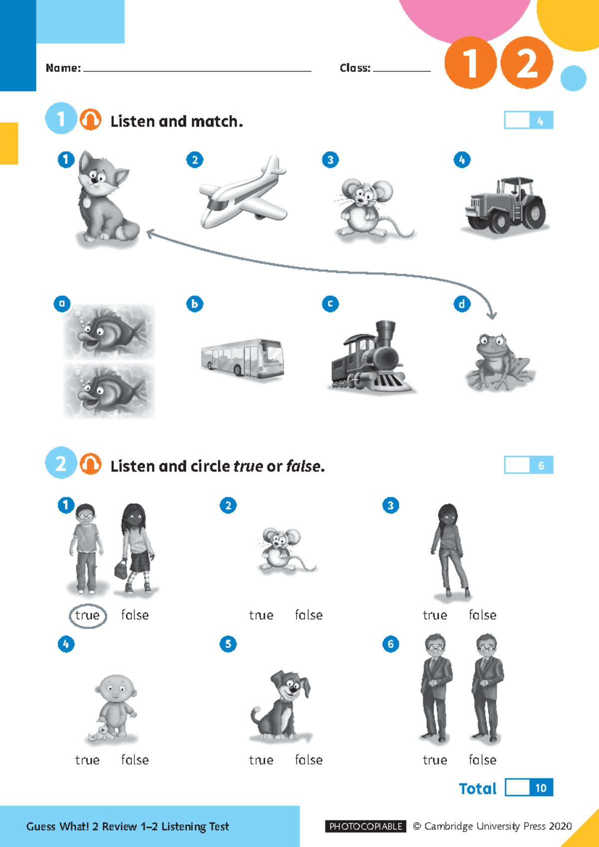 Guess What L2 Review U1 U2 with answers - PHOTOCOPIABLE © Cambridge ...
