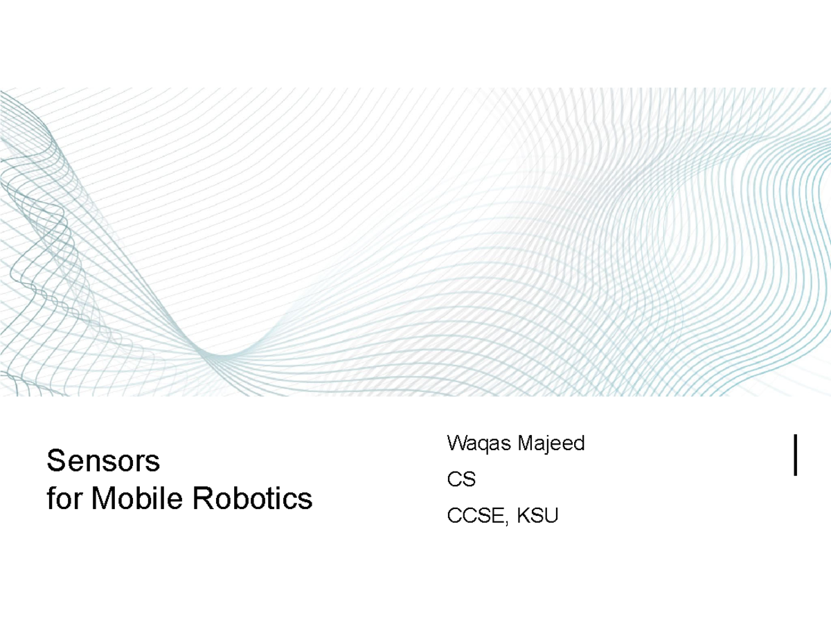 2 Sensors More - Artificial Intelligence and Robotics (CS 7075 ...