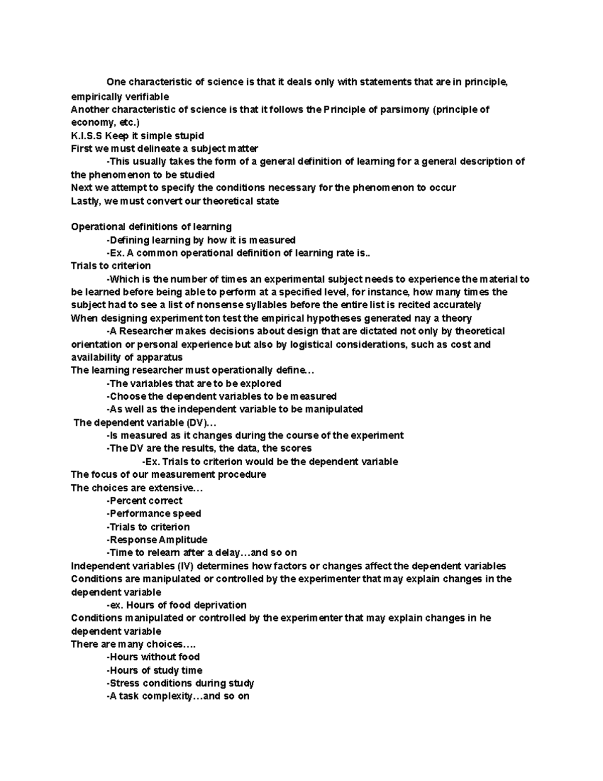PSYC 320 - Chapter 6 notes for theories of learning w Parks - One ...