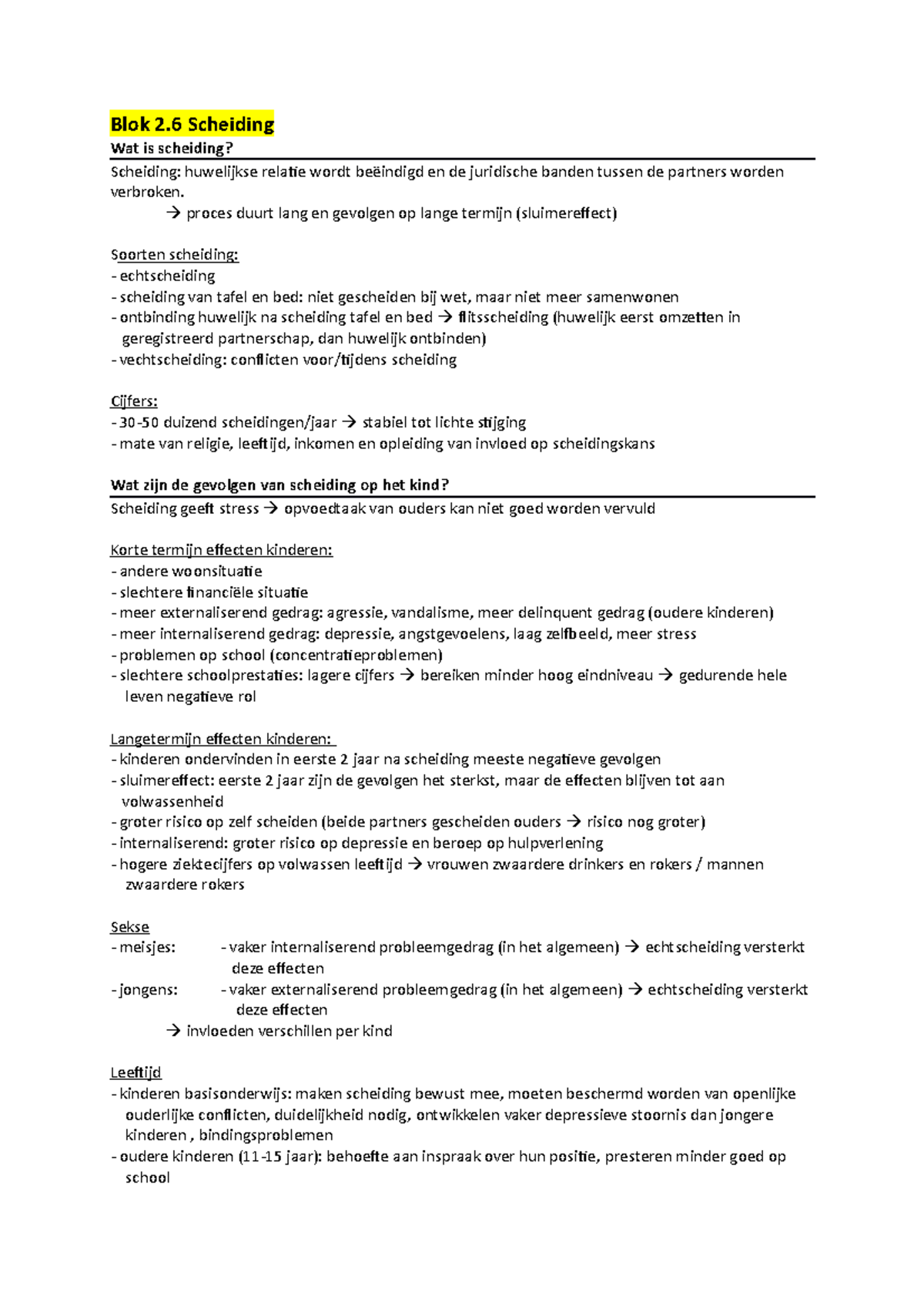 Blok 2, probleem 6 - Blok 2 Scheiding Wat is scheiding? Scheiding ...