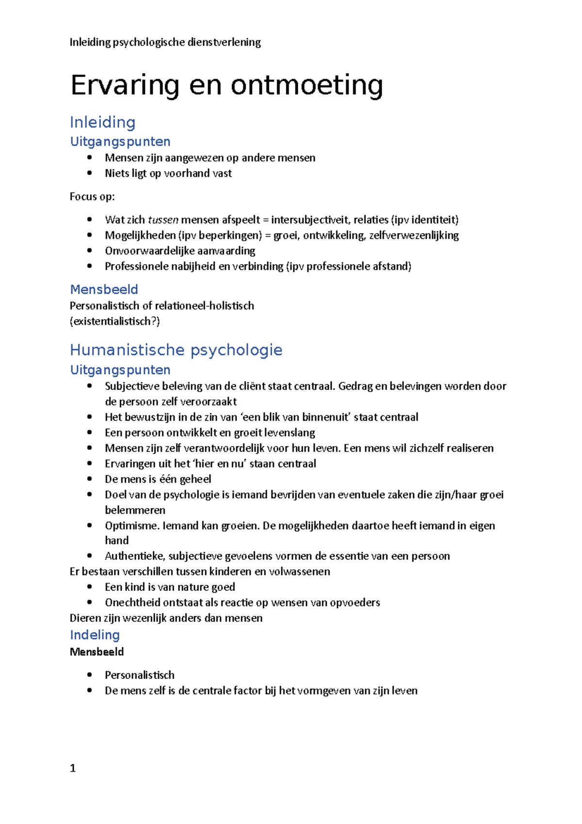 Ervaring-en-ontmoeting dienstverlening examen - Ervaring en ontmoeting ...