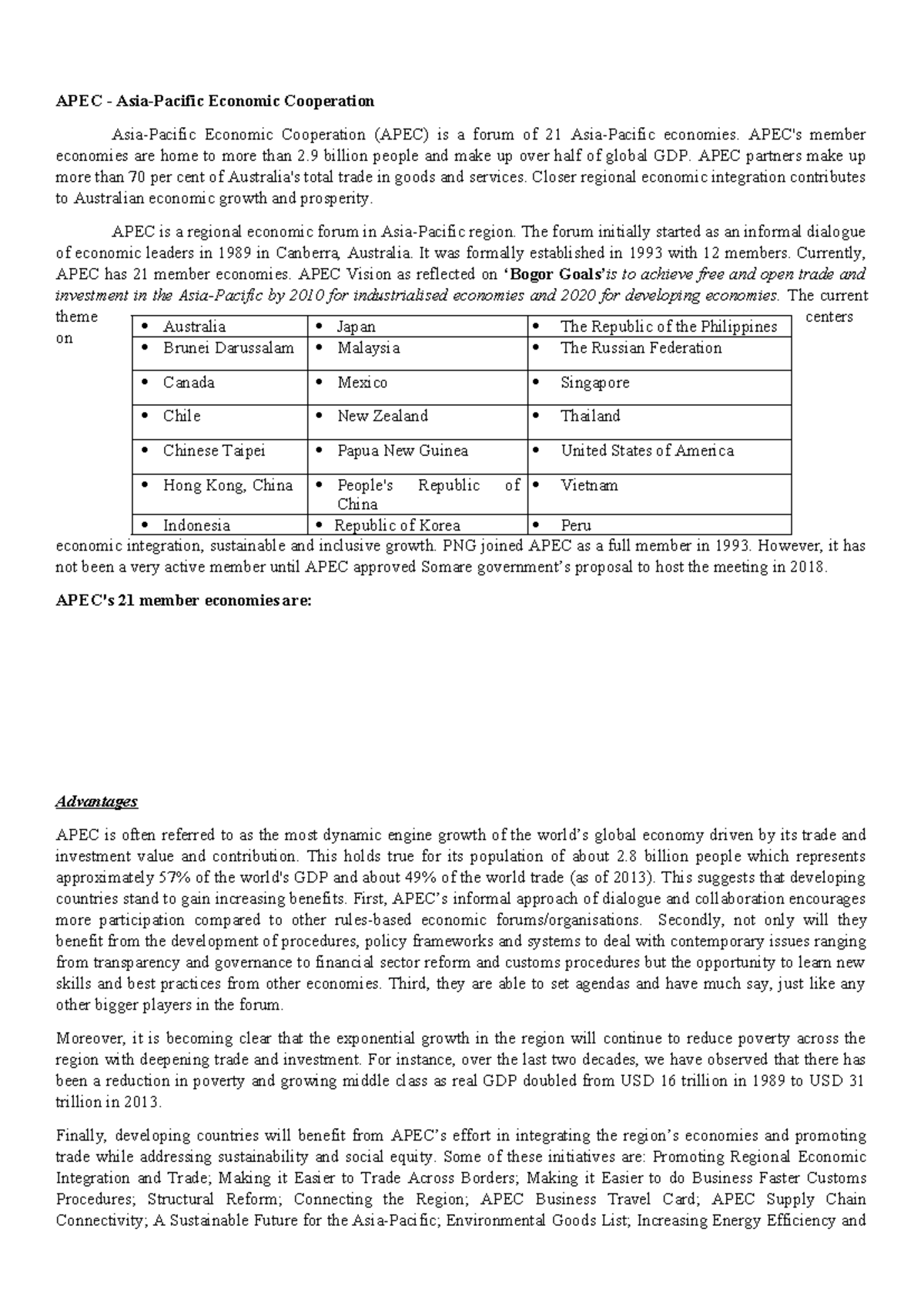 Ibt - lecture notes - APEC - Asia-Pacific Economic Cooperation Asia ...