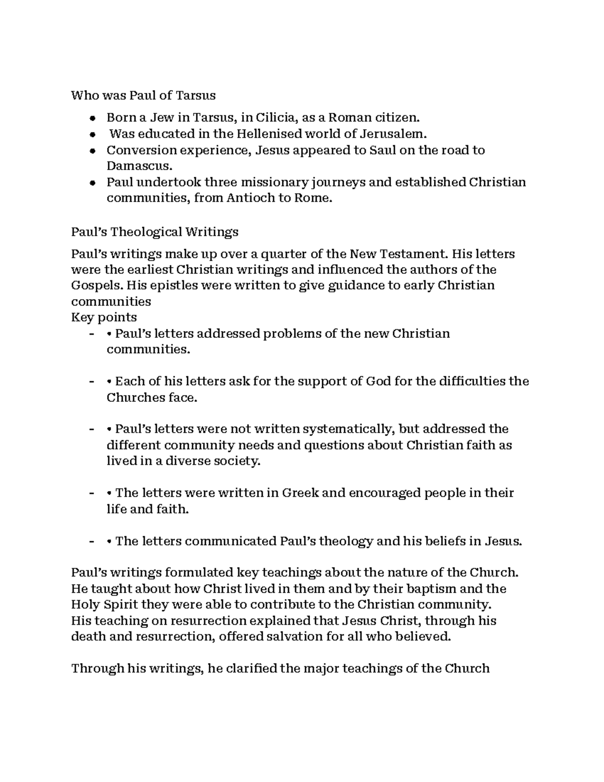 PAUL of Tarsus - Who was Paul of Tarsus Born a Jew in Tarsus, in ...