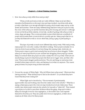 Chapter 4 – Critical Thinking Questions - Chapter 4 – Critical Thinking Questions Please outline ...