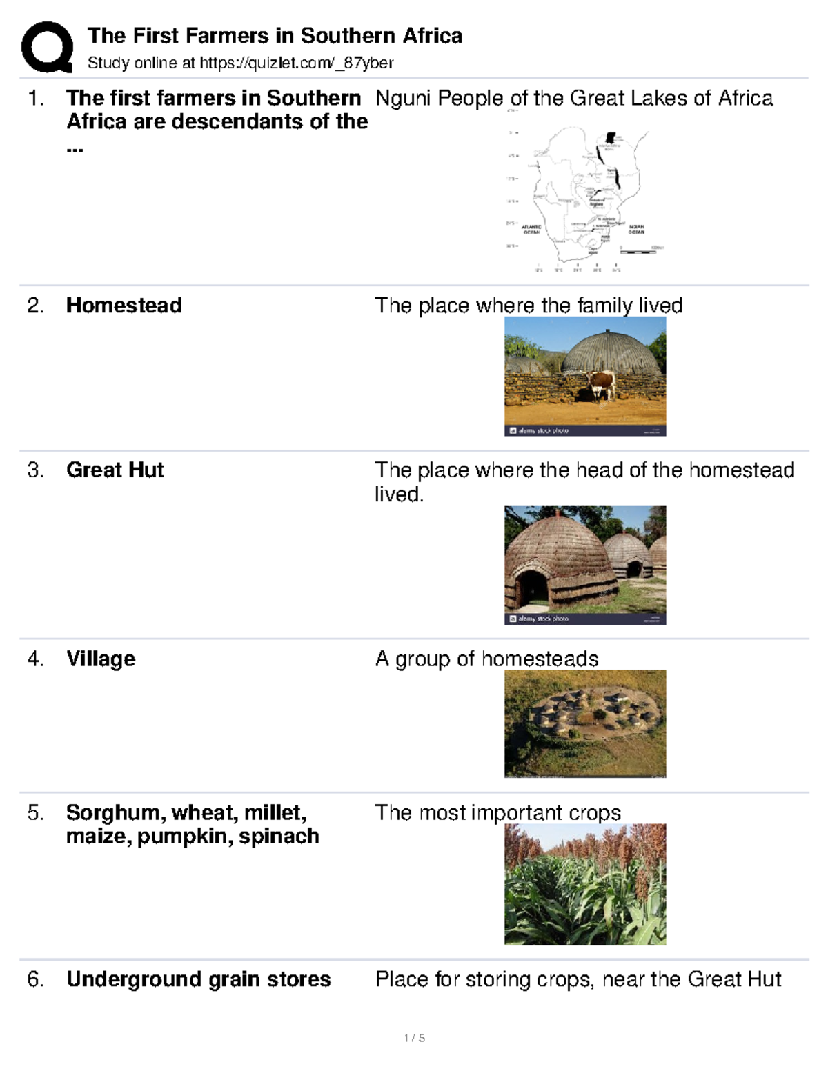 First Farmers in SA - Study online at quizlet/_87yber The first farmers ...