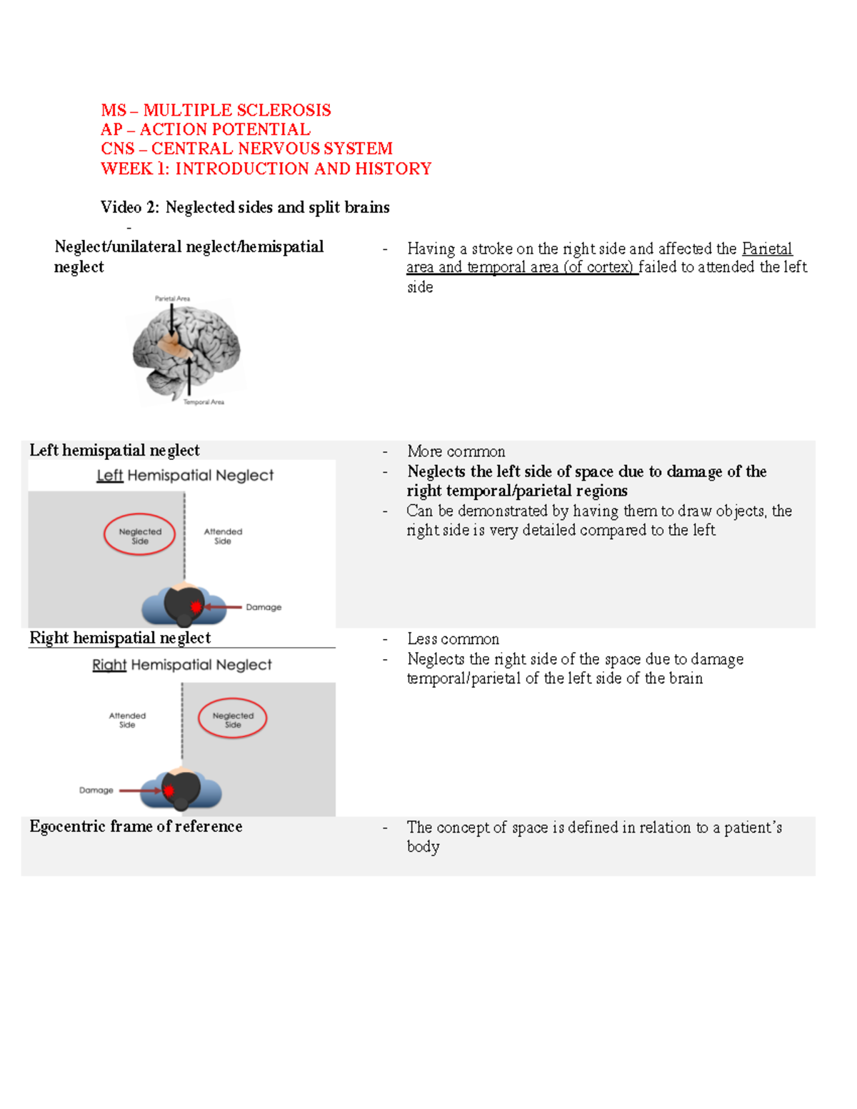Physiological Psychology - Week 1-3 lecture notes - MS – MULTIPLE ...