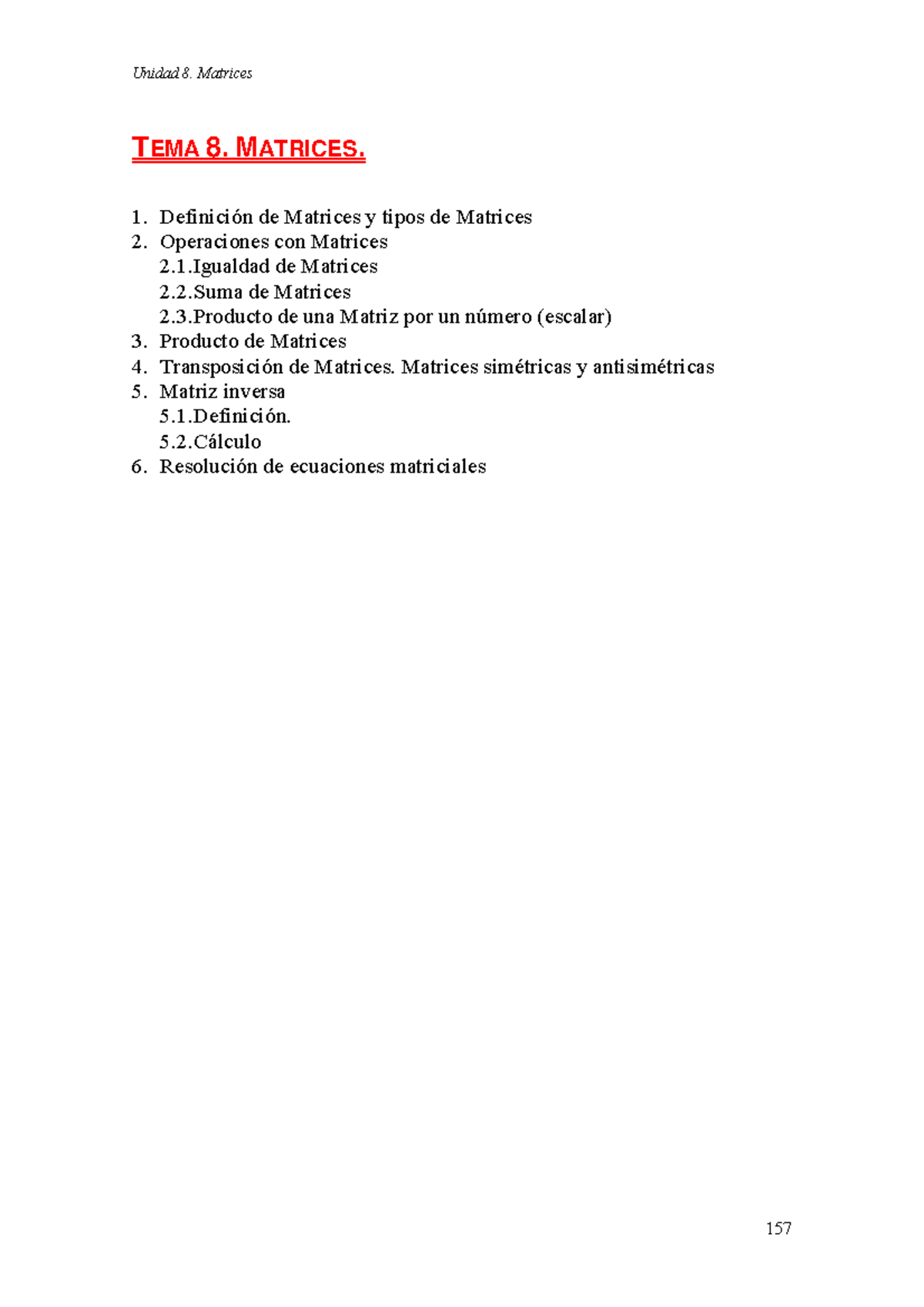 3. Matrices - Anexos - Rubrica para evaluar el trabajo - ####### TEMA 8. MATRICES. ####### - Studocu