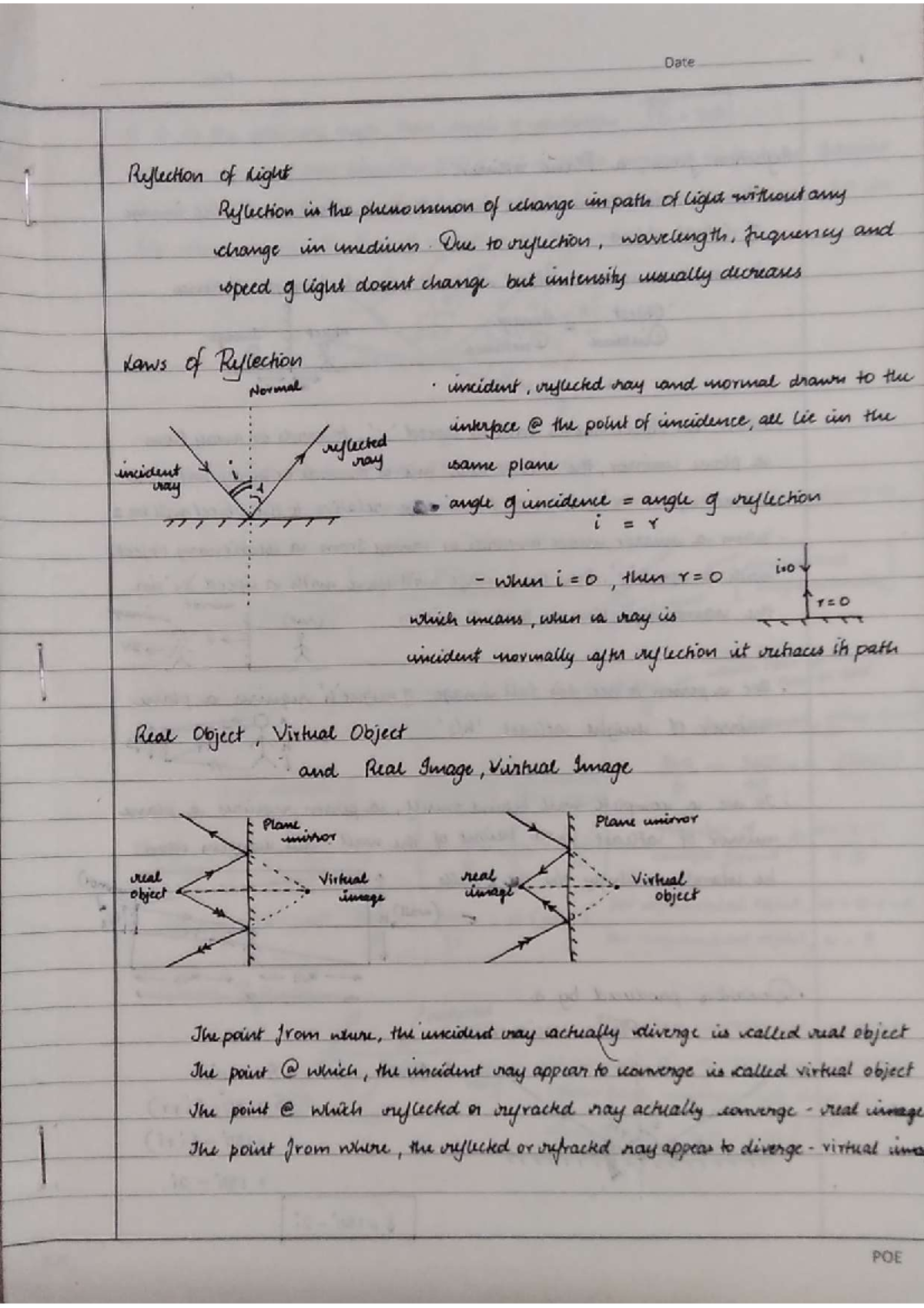Refration and Reflection (handwritten notes) - Physics HL - Studocu