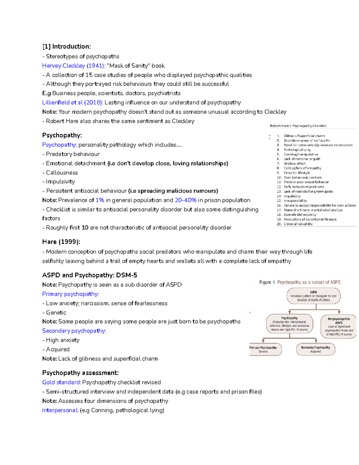 Week 6 Psychopathy and Dark Triad and Tetrad - [1] Introduction ...