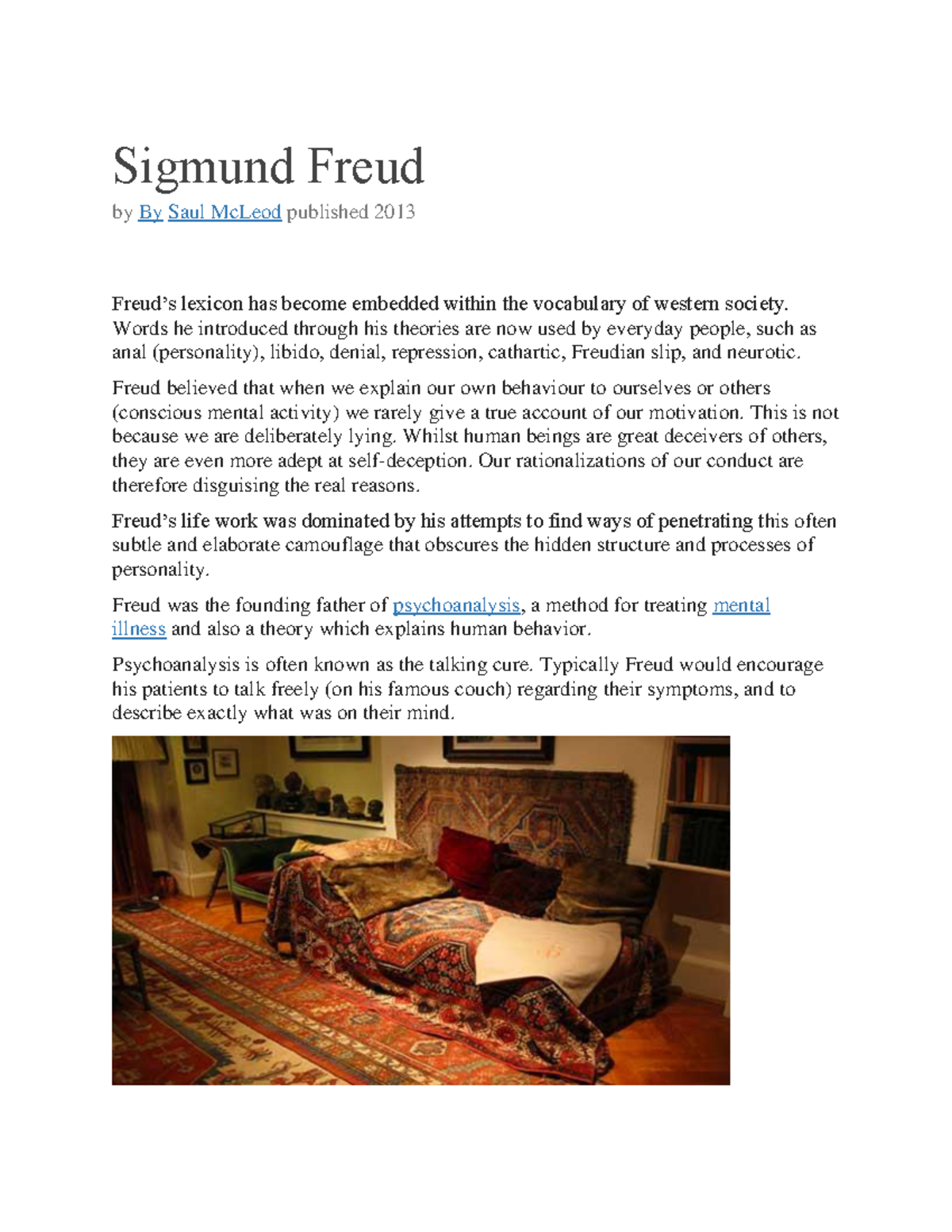 Freudian Revolution by Sigmund Freud - Sigmund Freud by By Saul McLeod ...