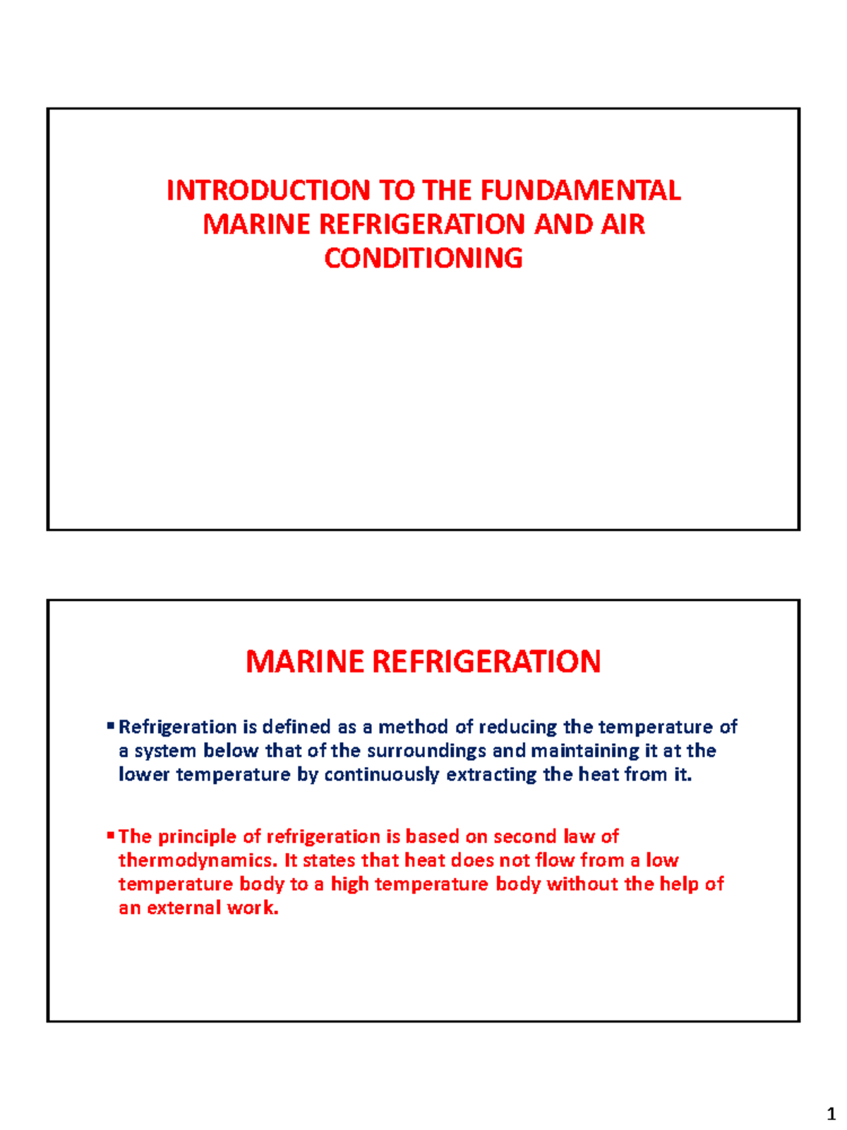 001 Refrigeration Fundamentals - INTRODUCTION TO THE FUNDAMENTAL MARINE ...