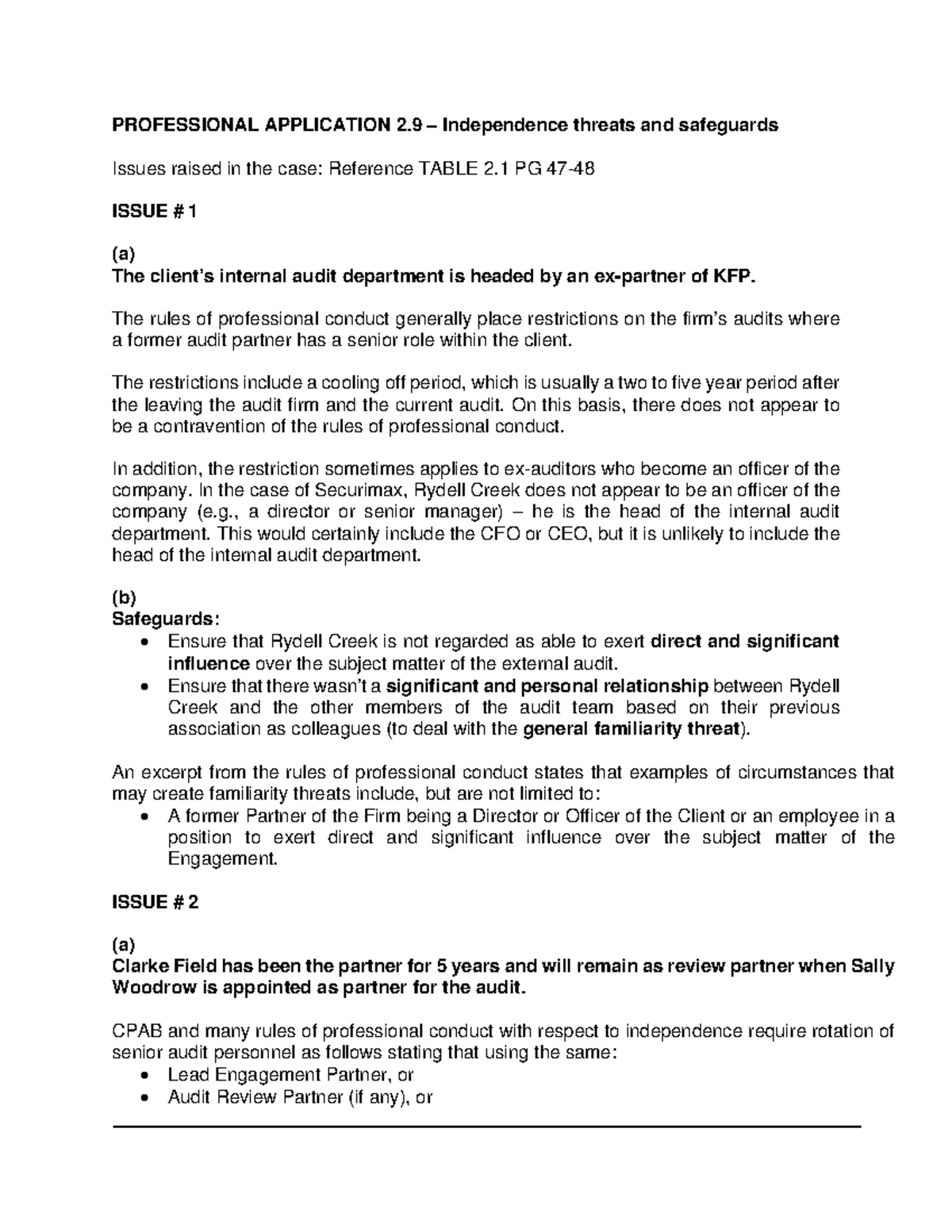 Chapter 2 solutions - Textbook: Auditing A Practical Approach, 4th ...