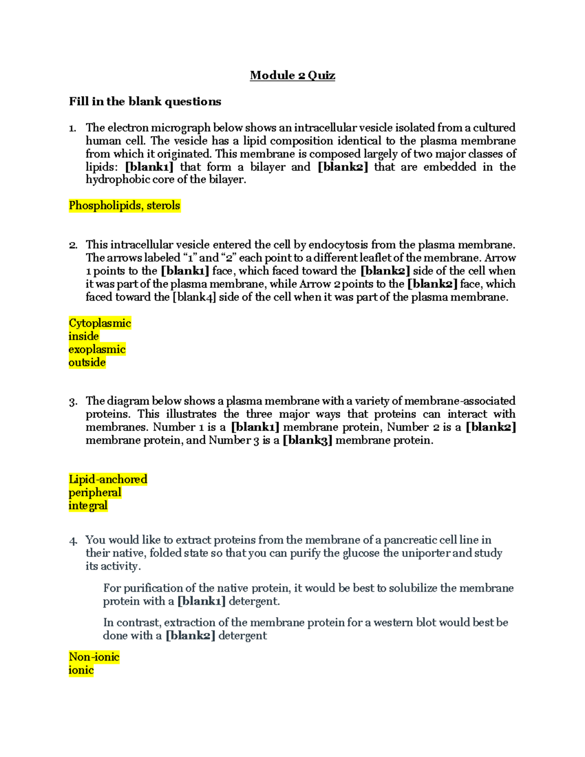 Module 2 Quiz Answer - Module 2 Quiz Fill in the blank questions The ...